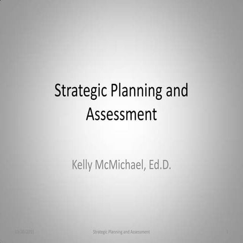 Strategic planning and assessment | PPTX