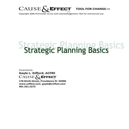 A step by step plan to nonprofit strategic planning | PDF