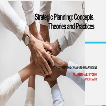 Strategic Planning Concepts: Theories and Practices | PPTX