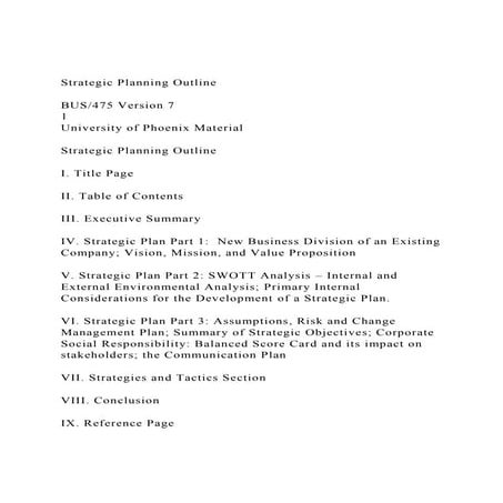 Strategic Planning OutlineBUS475 Version 71University o.docx