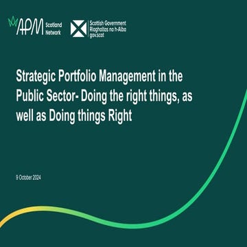 Strategic Portfolio Management in the Public Sector- Doing the right ...