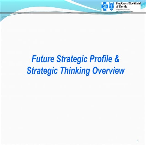 Strategic profile and strategic thinking overview | PPT