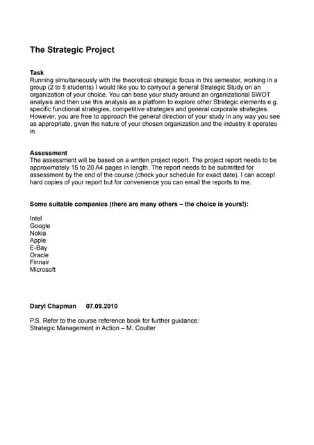 Introduction to strategic management | ODT