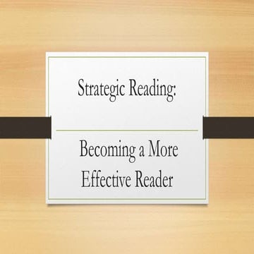 Strategic reading | PPTX