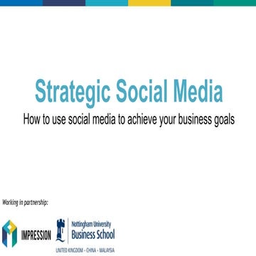 Strategic Social Media Marketing | PPT