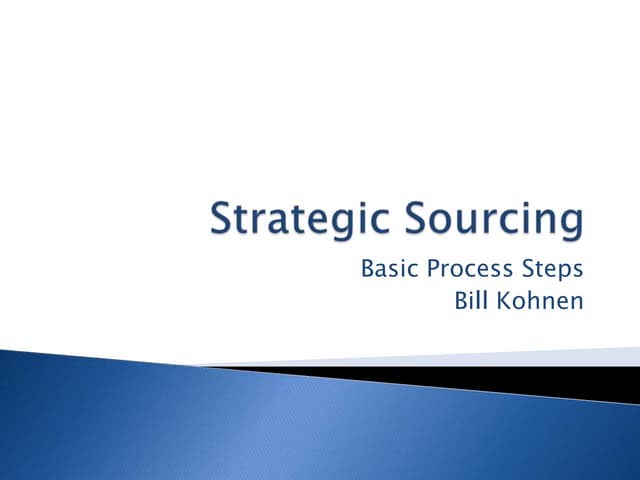 7 step strategic sourcing | PPTX