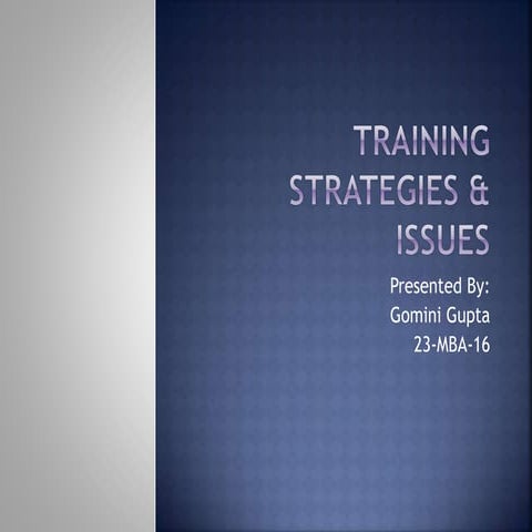 Strategic training | PPTX