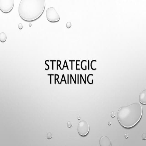 STRATEGIC TRAINING FOR HUMAN RESOURCE MANAGEMENT | PPT