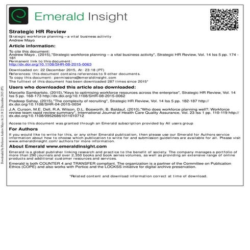 Toolbox Strategic Workforce Planning Guide Pdf