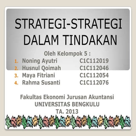 Strategi dalam tindakan | PPTX