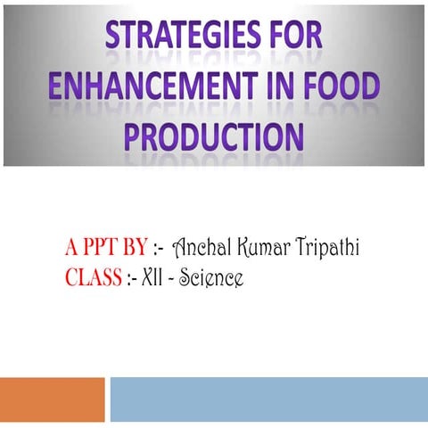 Strategies for-enhancement-in-food-production | PPTX