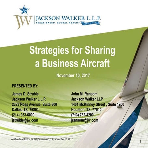 Strategies for Sharing a Business Aircraft | PDF