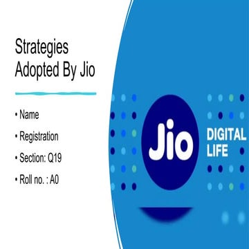 Strategies adopted by jio | PPTX