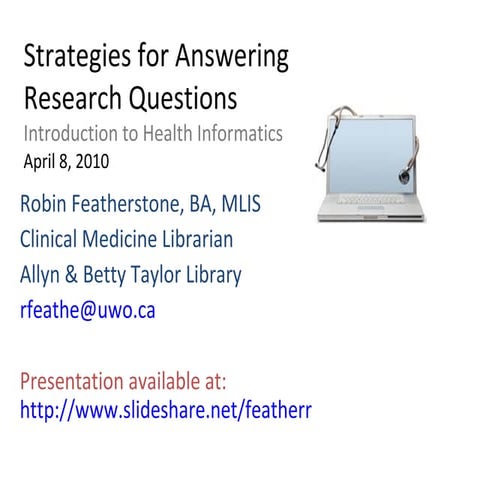 Strategies For Answering Research Questions | PPT