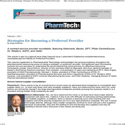 Strategies for becoming_a_preferred_provider | PDF | Mergers and ...