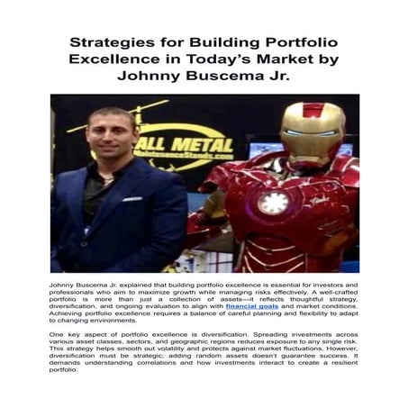 Strategies for Building Portfolio Excellence in Today’s Market by ...
