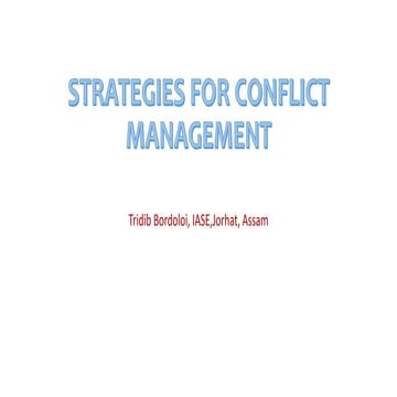 Strategies for conflict management | PPTX