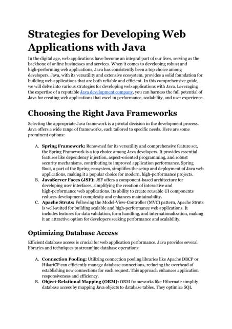 Strategies For Developing Web Applications With Java 1pdf 0803