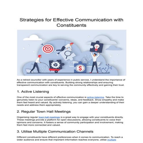 Strategies for Effective Communication with Constituents | PDF