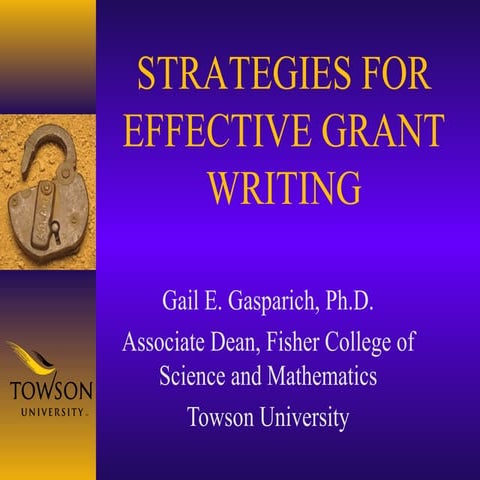 Strategies for Effective Grant Writing | PPT