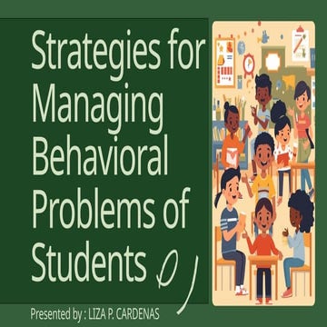 Behaviour management at schools | PPT