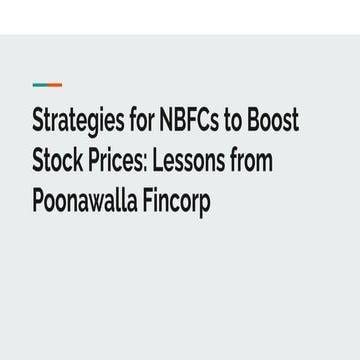 Strategies for NBFCs to Boost Stock Prices - Lessons from Poonawalla ...