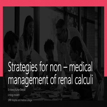 Strategies for non – medical management of urolithiasis | PPTX