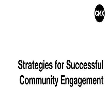 Strategies for successful community engagement | PPT