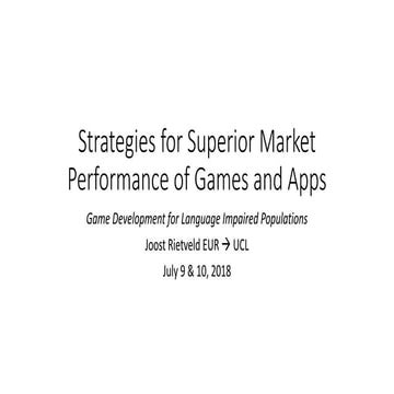 Strategies for superior market performance of games and apps | PDF