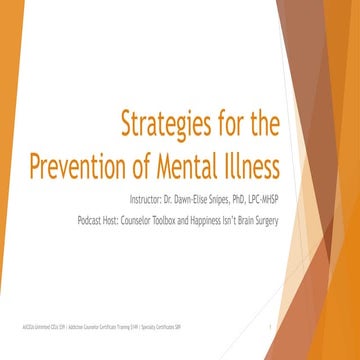 Strategies for the prevention of mental illness | PPTX | Mental Health ...