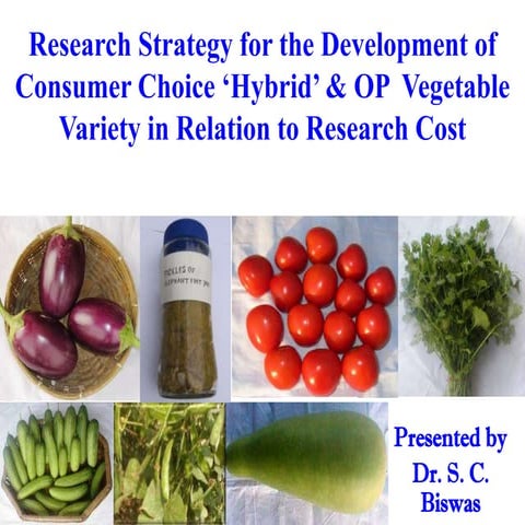 Suitable strategies for variety development of some vegetable crops | PPTX