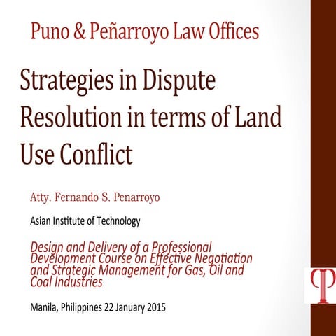 Strategies in Dispute Resolution in Land Use Conflict | PDF