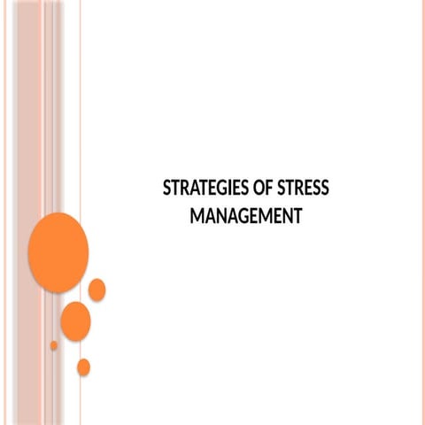Strategies of Stress Management for MBA students | PPTX