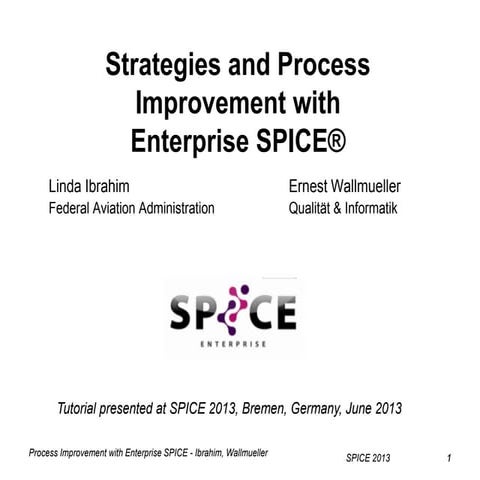 Strategies and Process Improvement with Enterprise SPICE® | PPT