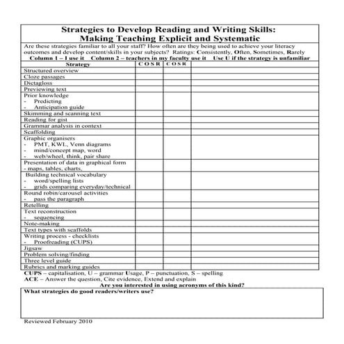 Strategies Reading | PDF