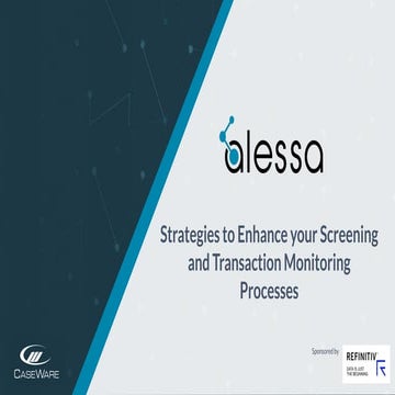 Webinar: Strategies to Enhance your Screening and Transaction ...