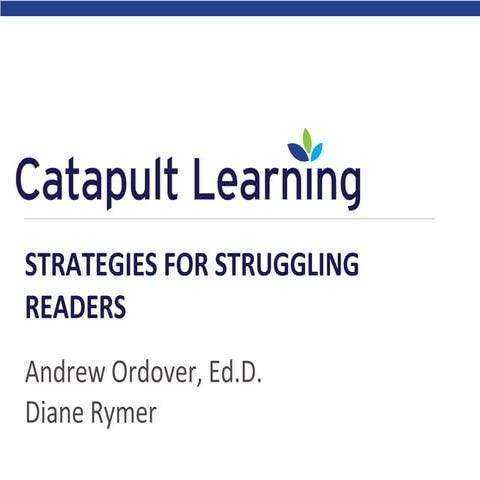 Strategies for struggling readers the non reader | PPT