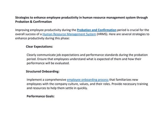 Probation and Confirmation Policy, What is Probation Period | PPTX