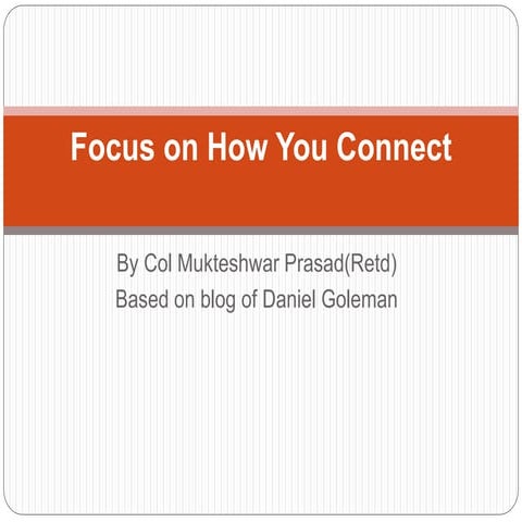 Focus on How You Connect | PPTX