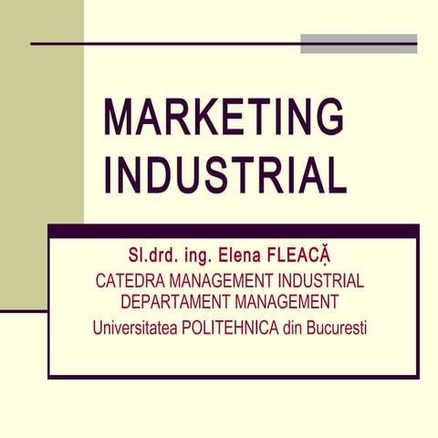 Strategii de marketing industrial0 | PPT
