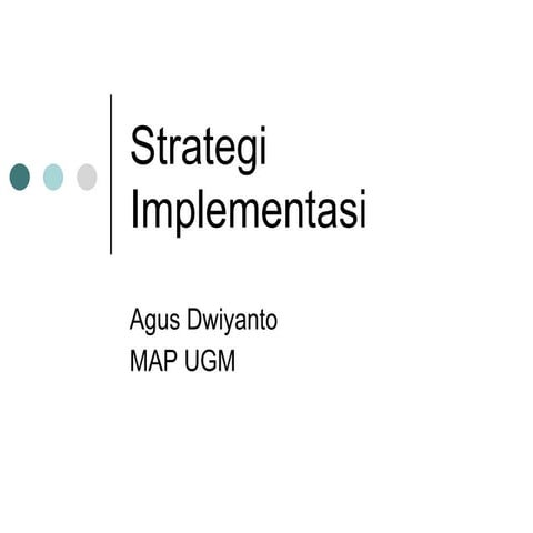 Strategi implementasi | PDF