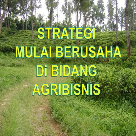 CARA STRATEGI MULAI USAHA AGRIBISNIS.ppt