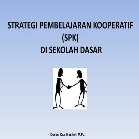 Strategi pembelajaran kooperatif 1 | PPTX