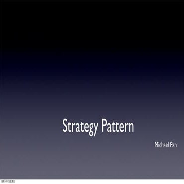 Strategy Pattern for Objective-C | PPT