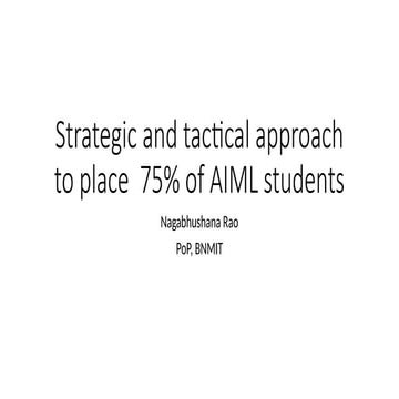strategy for placing AIML students in industry | PPTX