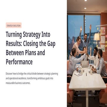 Turning Strategy Into Results- Strategy Realized | PPTX