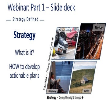 W03 Strategy: What is it? HOW to develop actionable plans, by Dr James ...