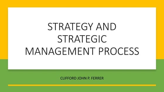 Introduction Of Strategic Management | PPTX | Business Administration | Business