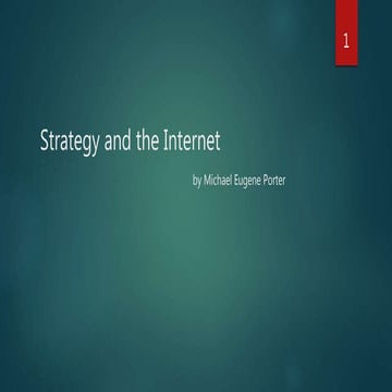 Strategy and the internet | PPT