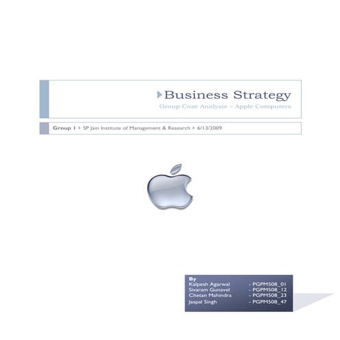 Strategy Apple Case | PDF | Computing | Technology & Computing